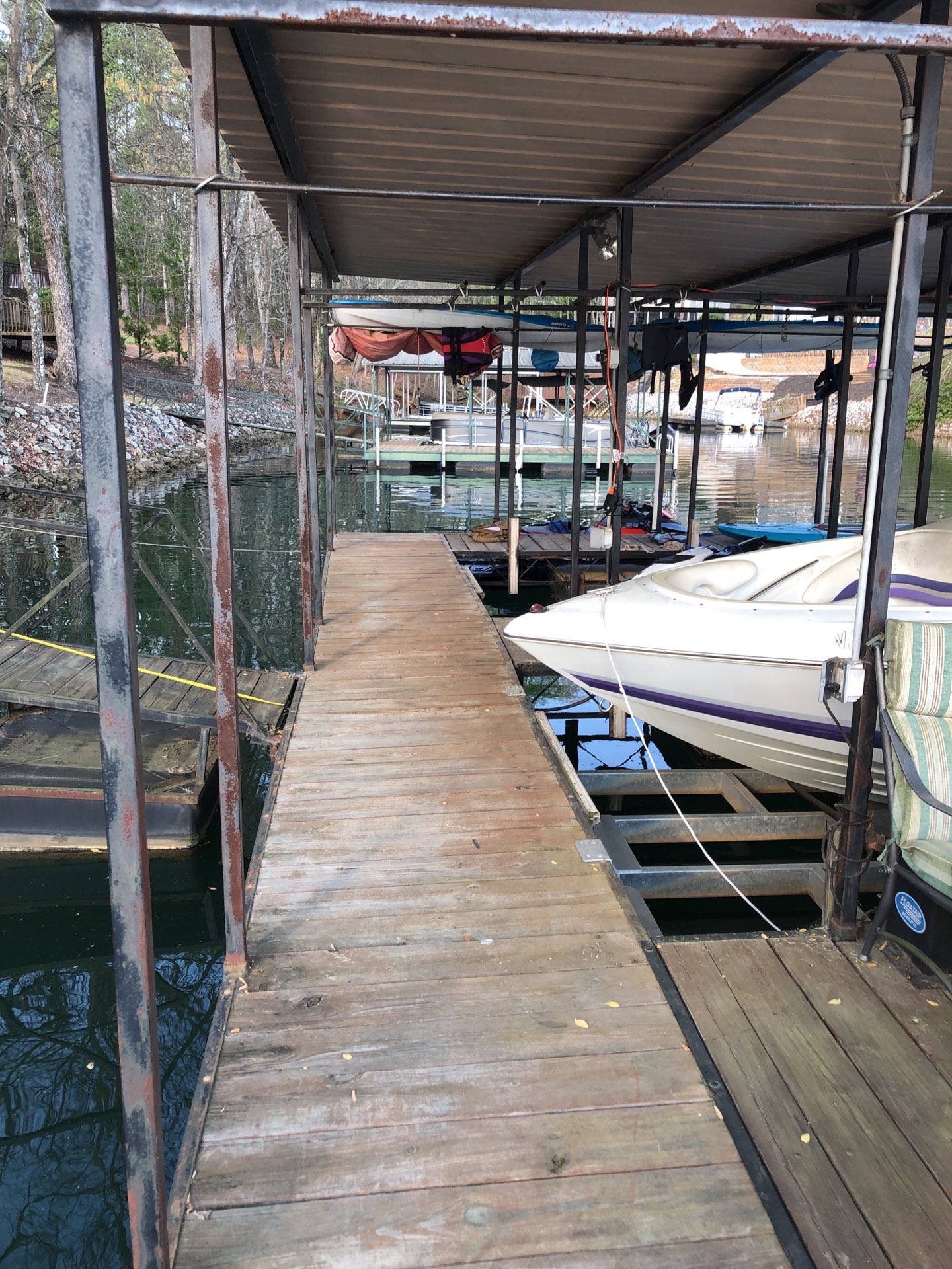 Covered Double Slip Steel Dock- #1059 - Kroeger Marine